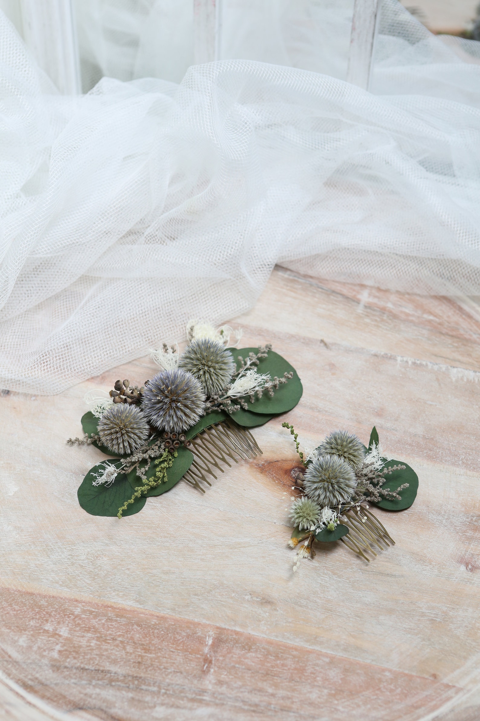 Bridal Green Hair Accessories Green Flower Hair Comb Green Wedding Hair ...