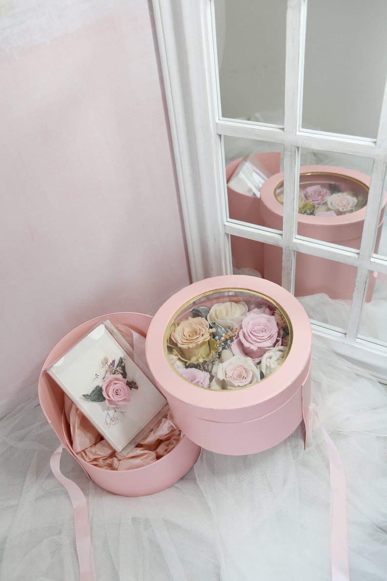 Floral Eternal Rose Gift Box Romantic - Etsy