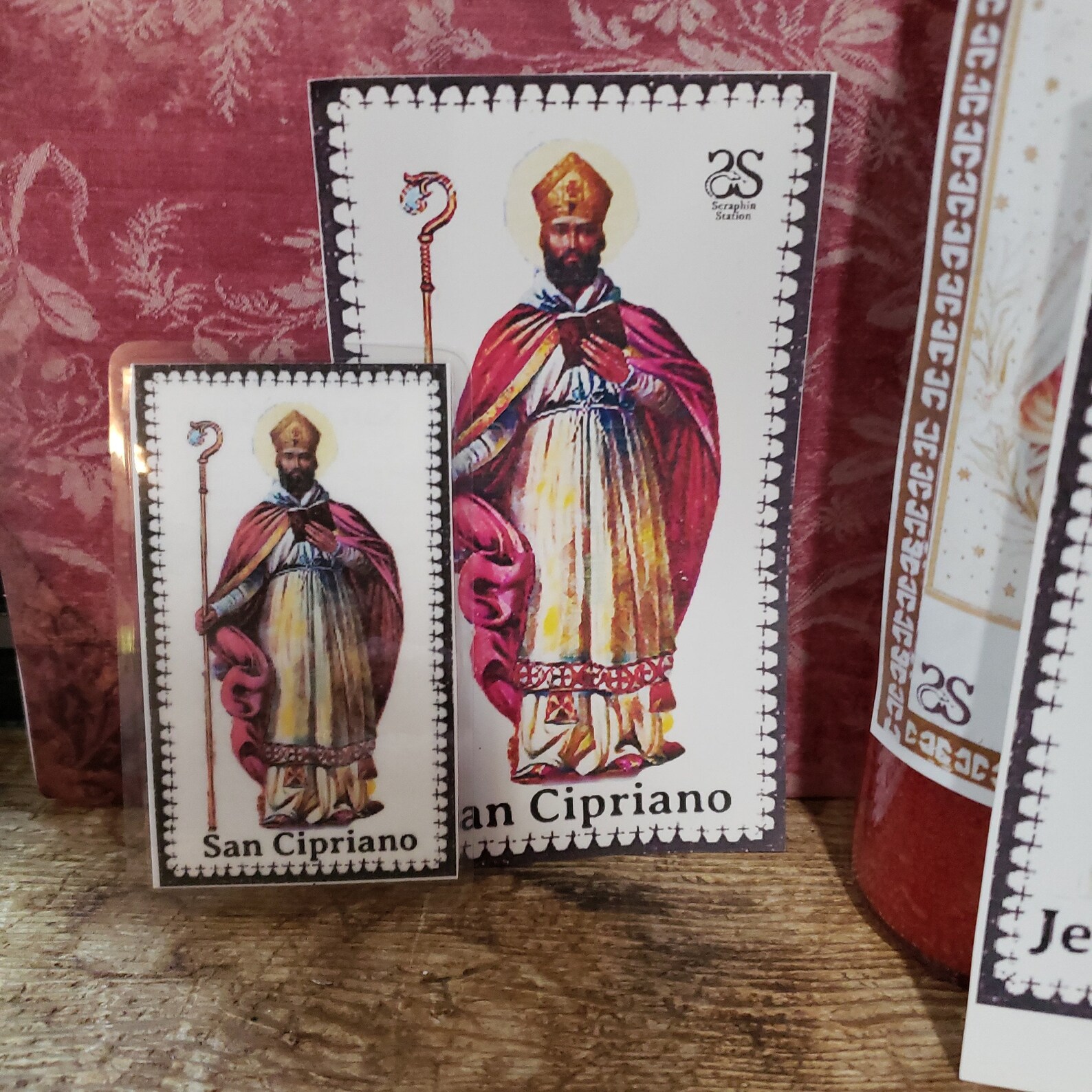 St. Cyprian Vigil Candle Labels, 4-pack - Etsy