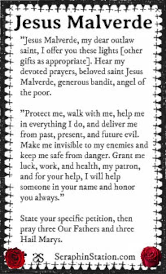 Oracion Jesus Malverde