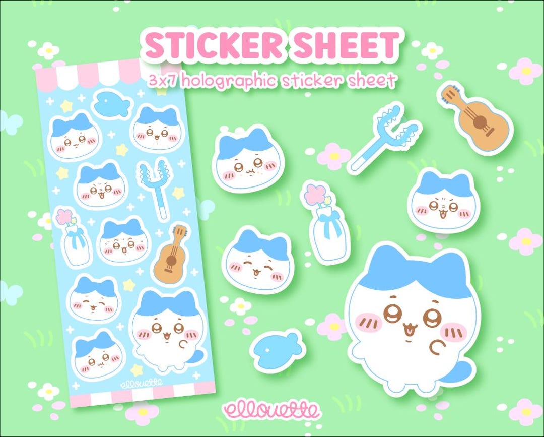 Sticker Sheet - Hachiware - Etsy