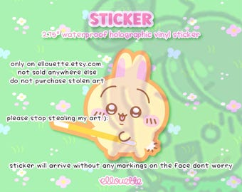 Cool S Usagi Transparent Border Sticker - Etsy