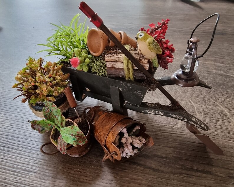 Dolls House Miniature 'forgotten Barrow' A Neglected Wheelbarrow Full ...