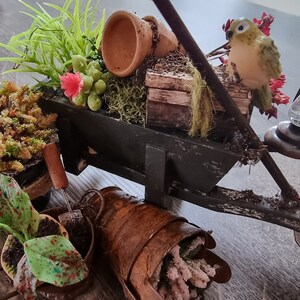 Dolls House Miniature 'forgotten Barrow' A Neglected Wheelbarrow Full ...