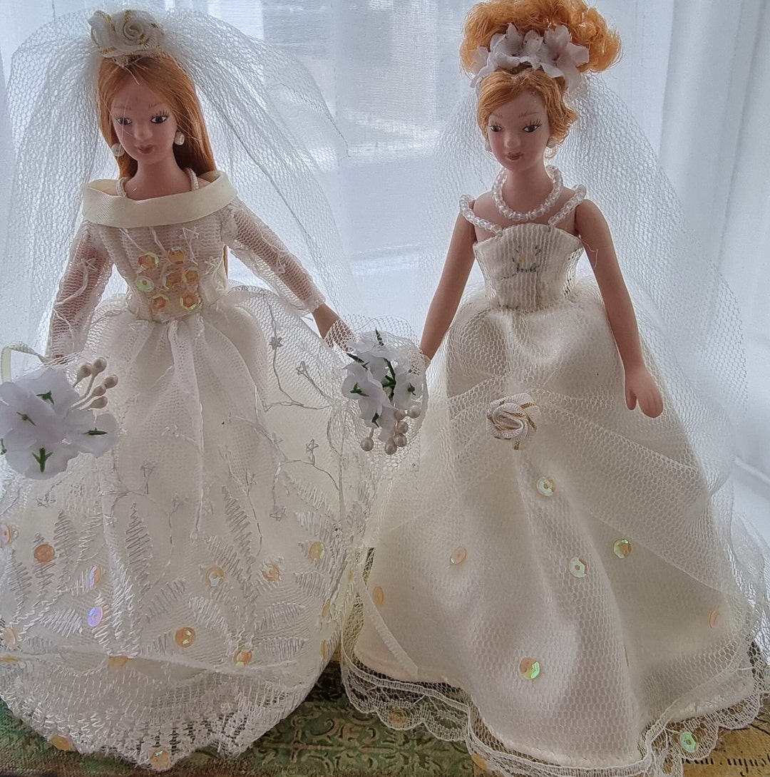 Dolls House Miniature 'I Do - Bride' Beautiful Miss Cassy and Miss ...