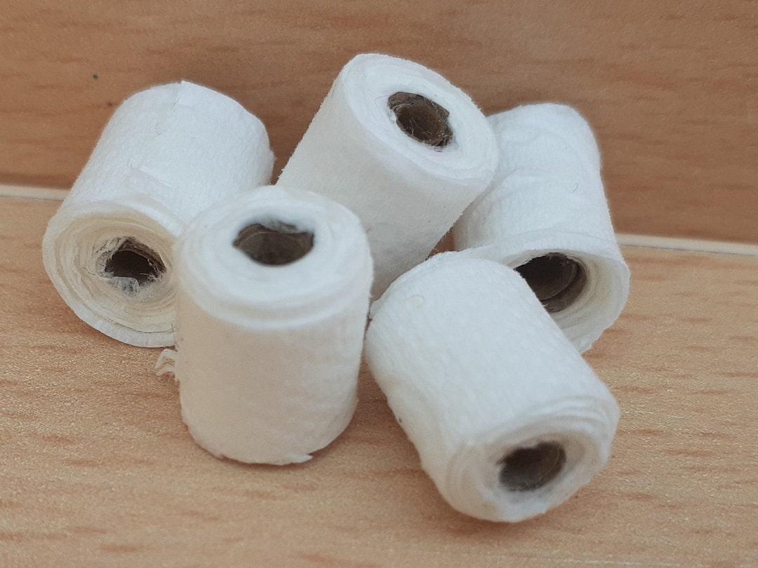 1:12 Dolls House Miniature 5 X 'soft Bum' Andrex Toilet Rolls' 3 Ply, a ...