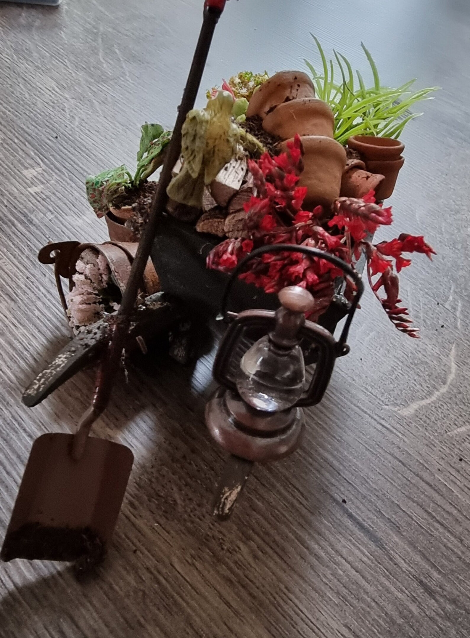 Dolls House Miniature 'forgotten Barrow' A Neglected Wheelbarrow Full ...