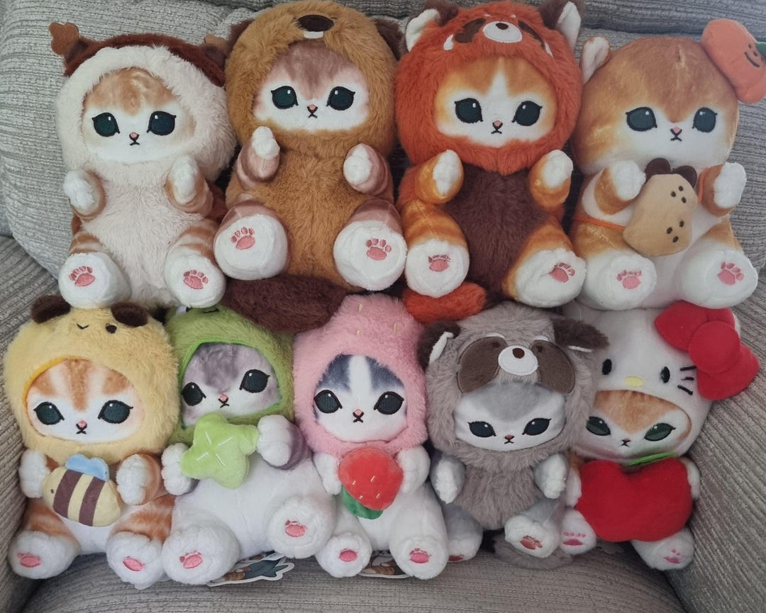Mofusand Cat Plush Soft Toy Frog Kitty Bumblebee Panda Squirrel Bear ...