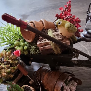 Dolls House Miniature 'forgotten Barrow' A Neglected Wheelbarrow Full ...