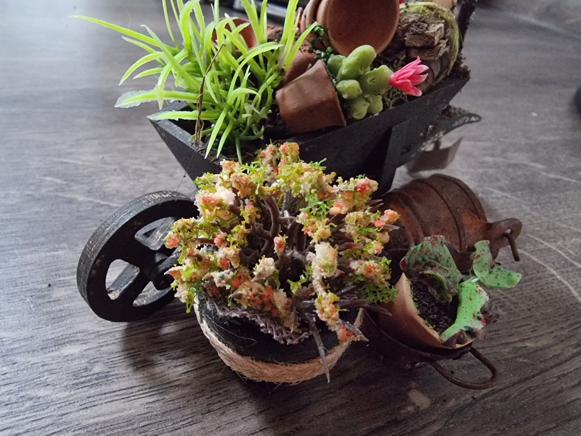 Dolls House Miniature 'forgotten Barrow' A Neglected Wheelbarrow Full ...