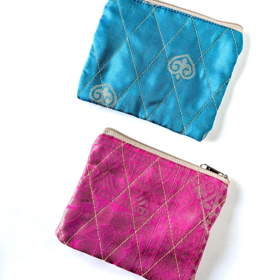 Upcycled Sari Coin Purses: Fair Trade Colourful Quilted Pouches - Etsy