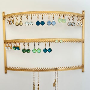 Wall Mounted Earring and Necklace Organizer, Earring Holder, Jewelry ...