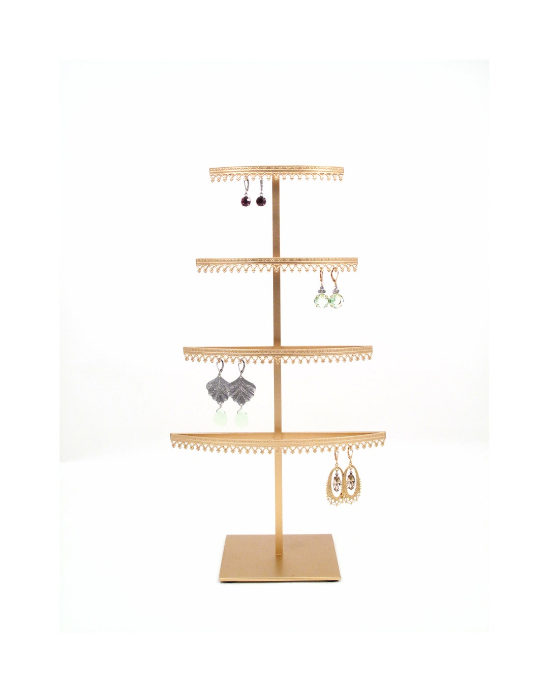 Gold Metal Earring Display Stand, Jewelry Organizer - Etsy