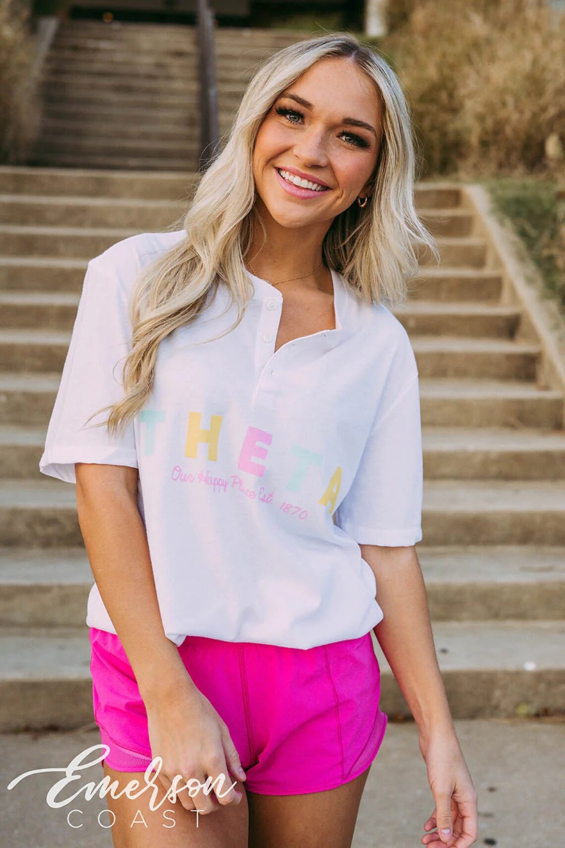 Kappa Alpha Theta Colorful Letters Henley Sorority Henley Greek Henley ...