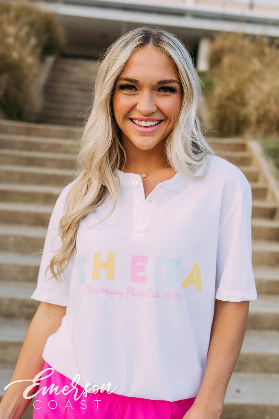 Kappa Alpha Theta Colorful Letters Henley Sorority Henley Greek Henley ...