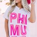 Phi Mu Block Letter Notch Tee | Phi Mu Notch Tee | Phi Mu | Notch Tee | Block Letter Notch Tee ...
