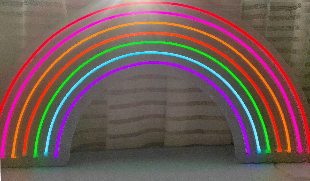 Rainbow Sign Rainbow Neon Neon Light Neon Sign Creative | Etsy