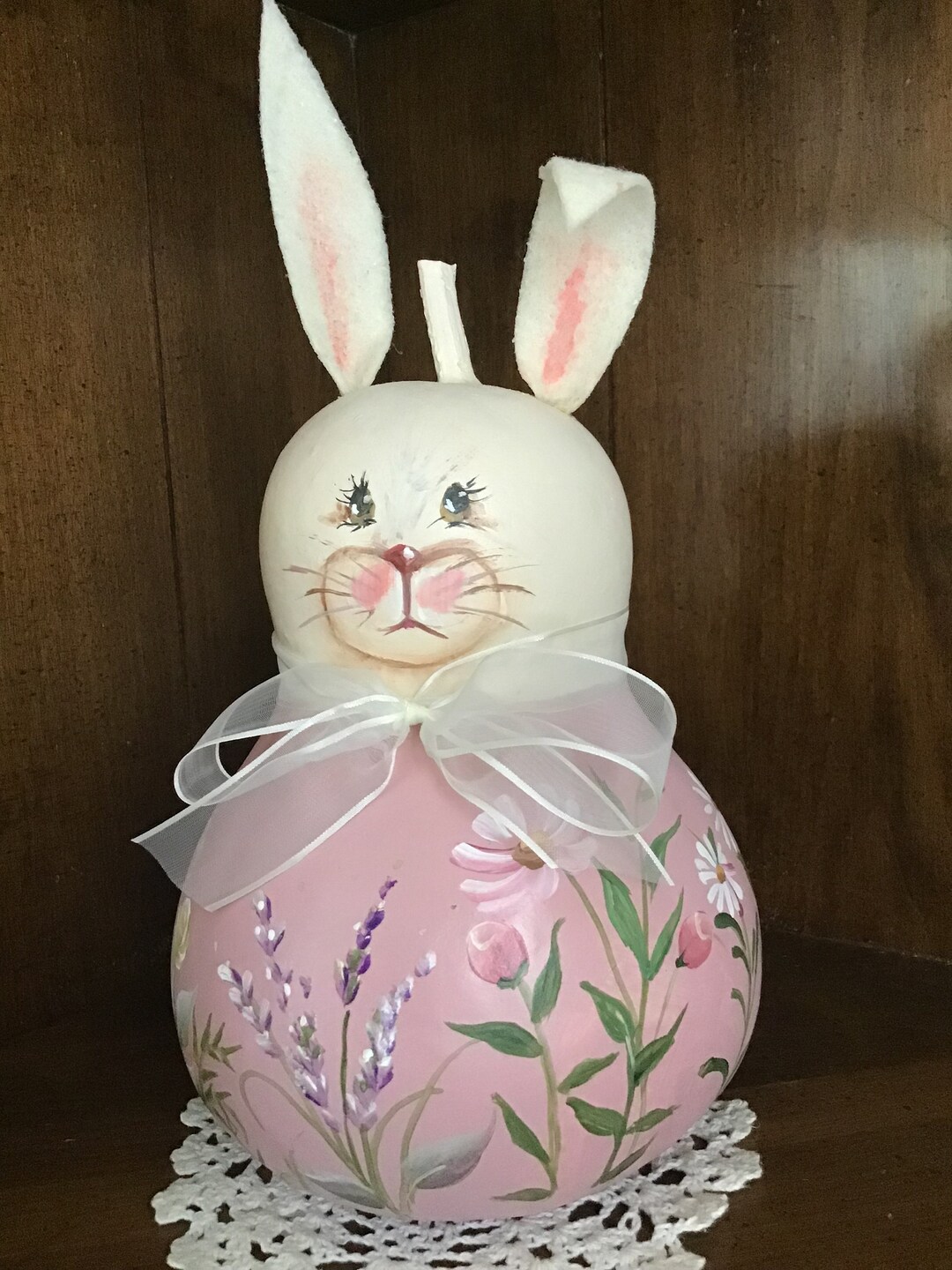 Hand Painted Easter Bunny Gourd - Etsy