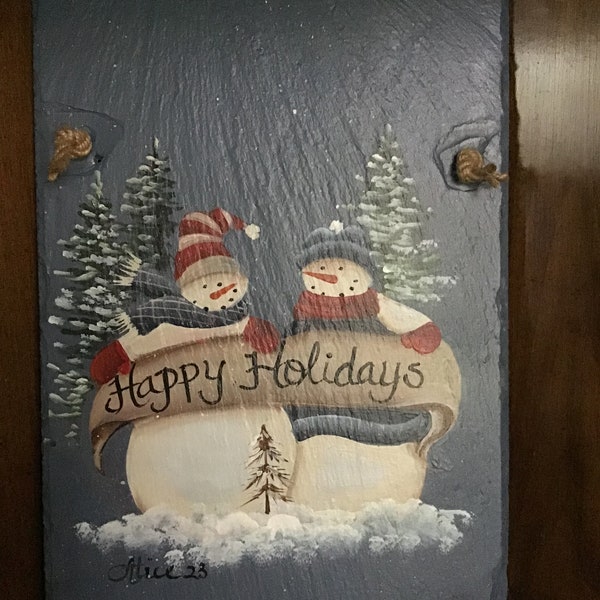 Snowman Slate - Etsy