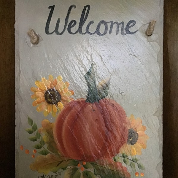 Slate Welcome - Etsy