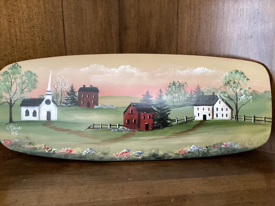 Hand Painted Wood Stave - Etsy