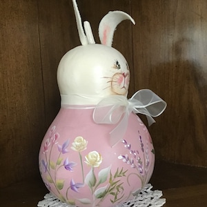 Hand Painted Easter Bunny Gourd - Etsy