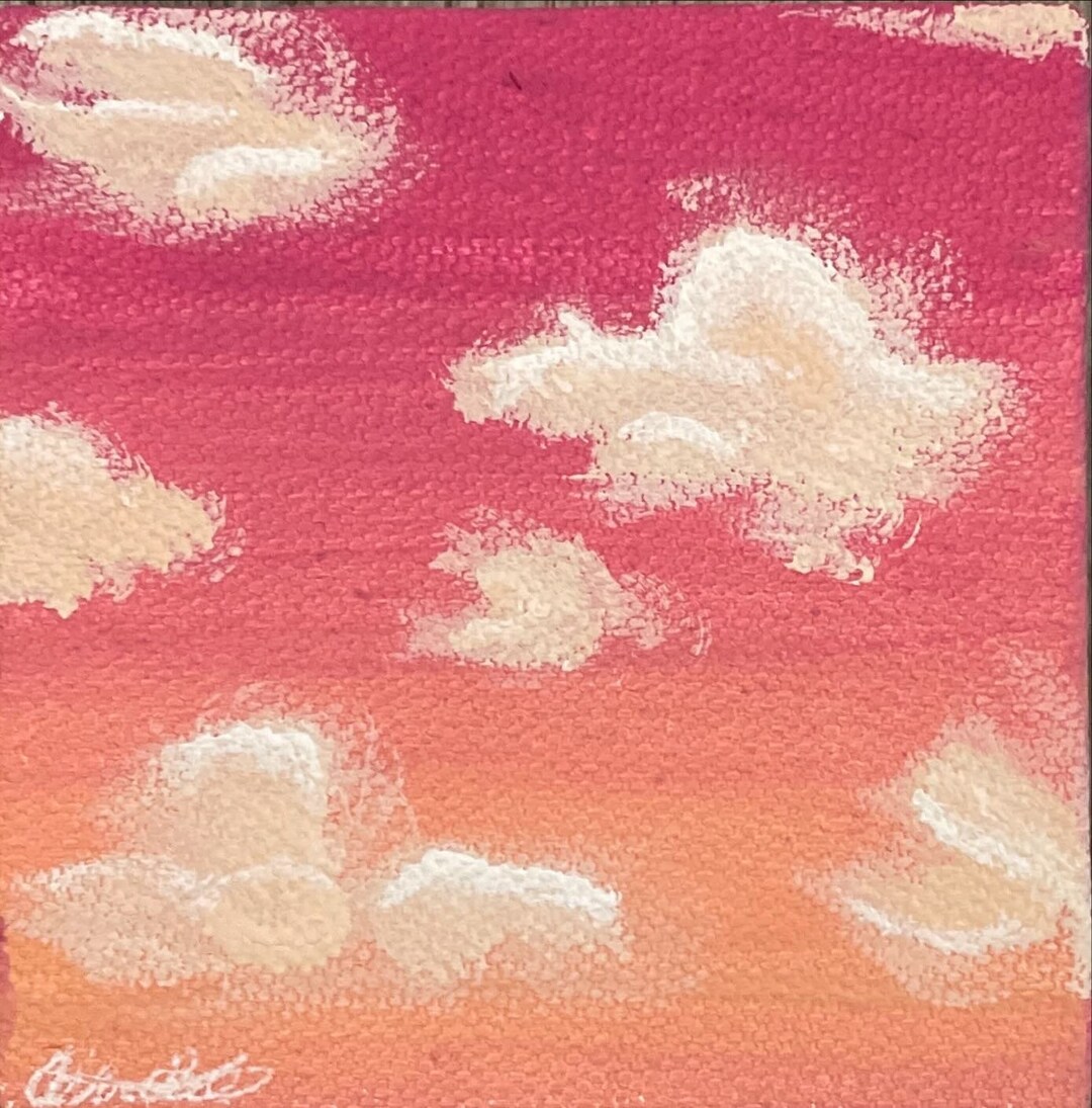 Sunset Sky Mini Painting - Etsy