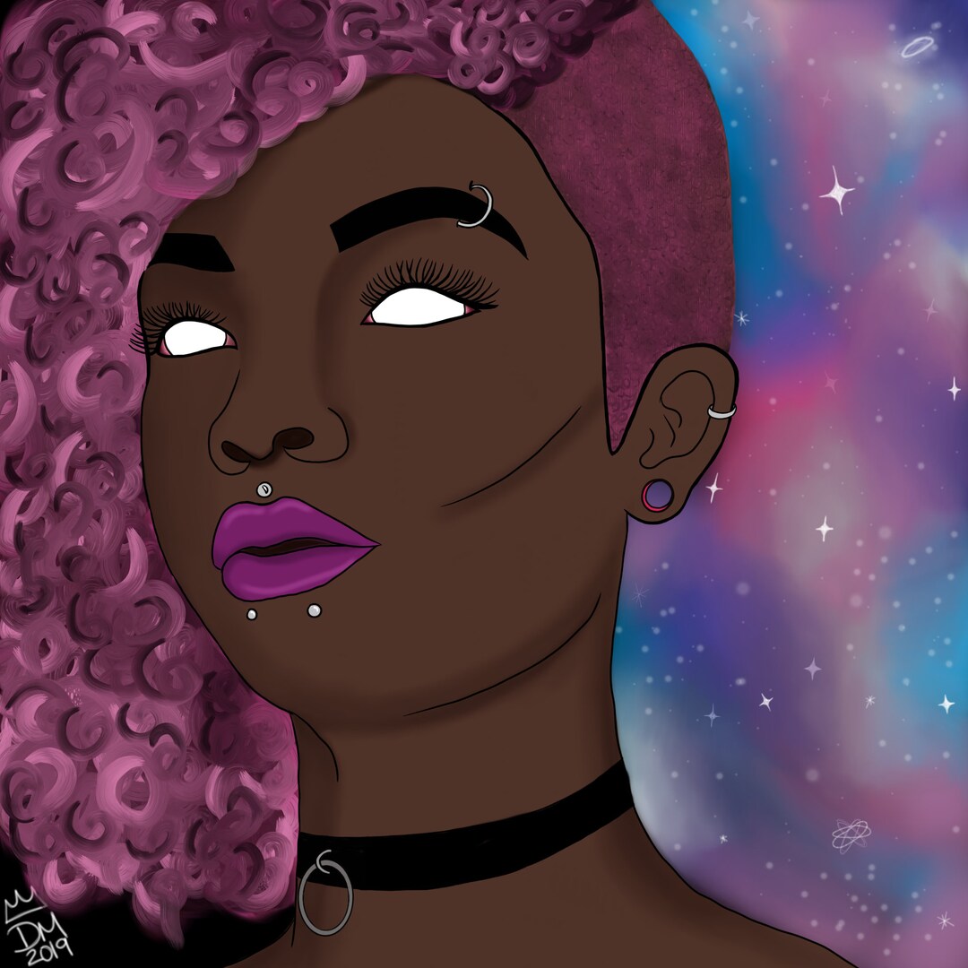 Galactic Goth Babe Prints - Etsy