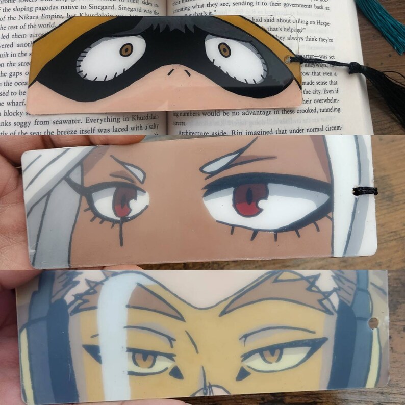 Handpainted Anime Bookmarks (3pc Set) - Etsy