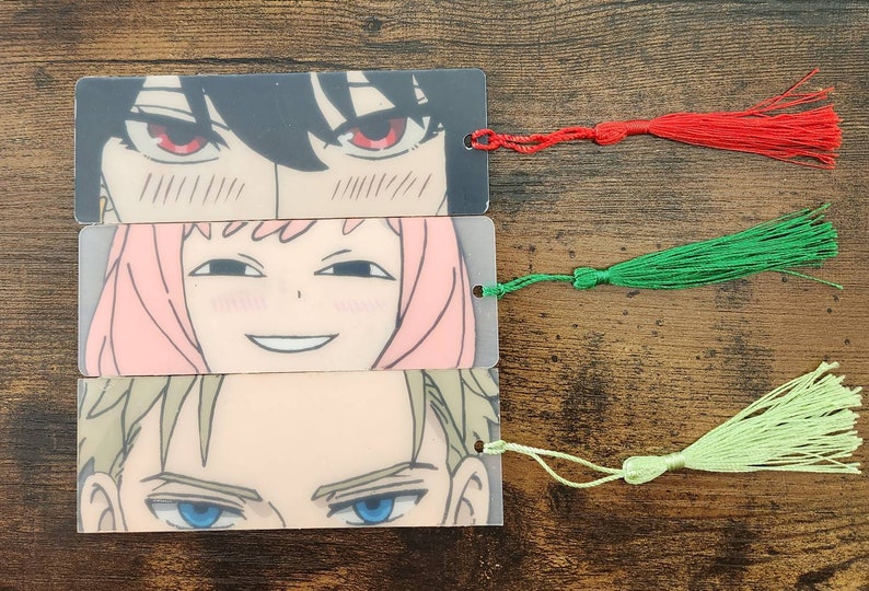 Handpainted Anime Bookmarks (3pc Set) - Etsy