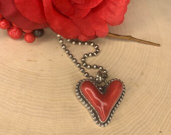 Ceramic Red Heart - Etsy