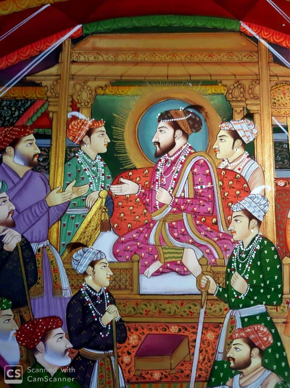 Indian Mughal Moghul Miniature Wall Art Homedécor Watercolor Painting ...