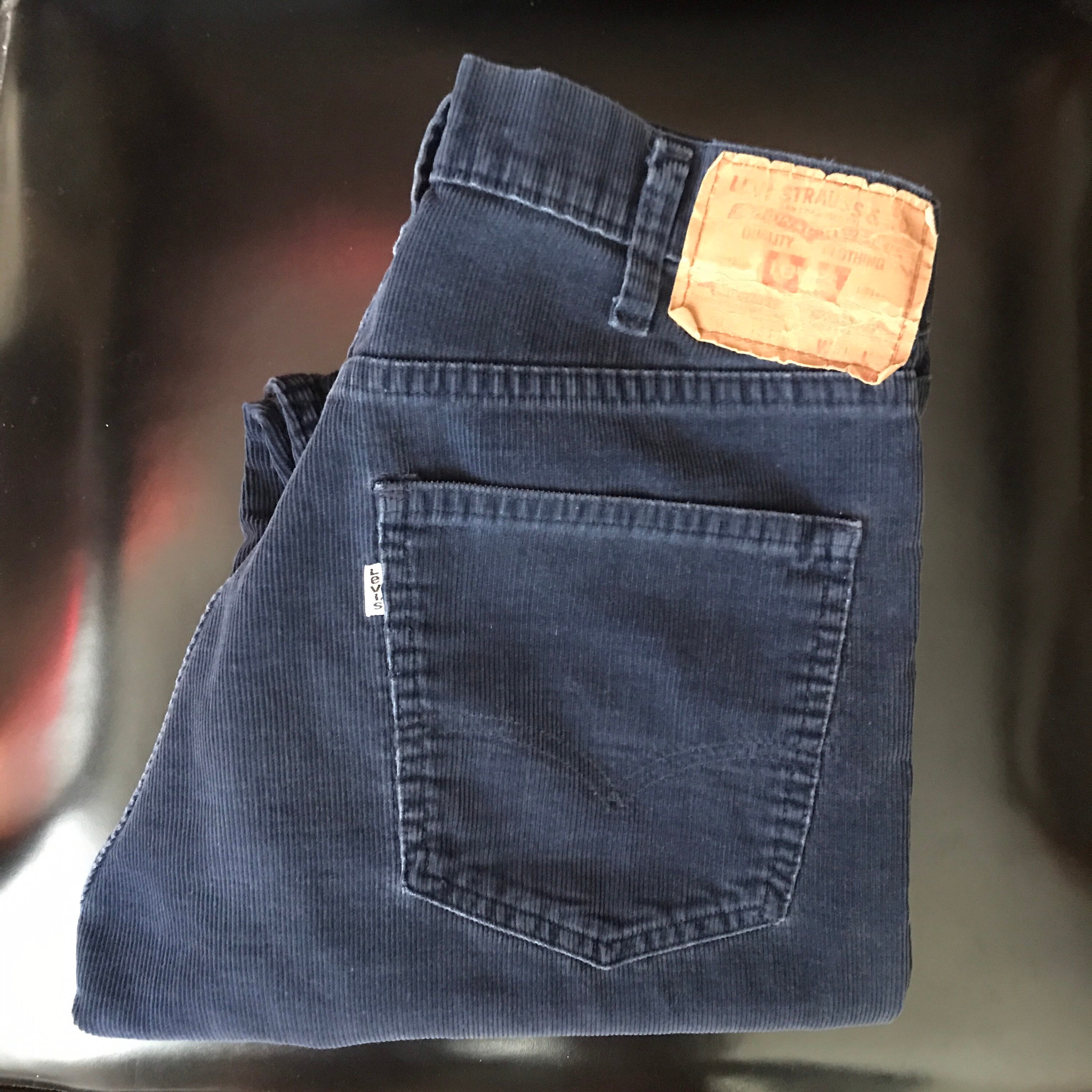 Original Vintage 70s Levis White Tab 505 Navy Chords Size Fits 29 X 34 ...