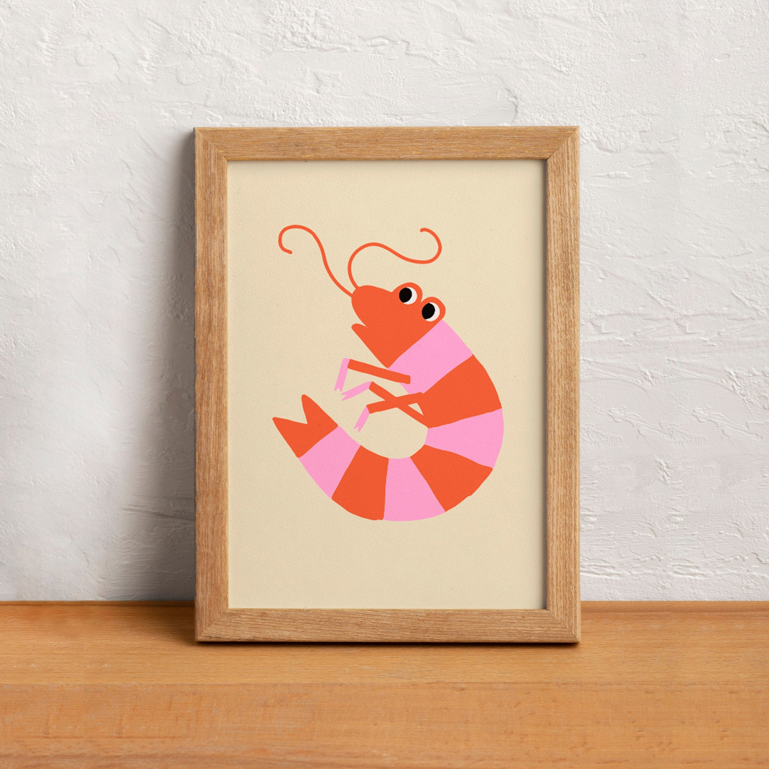 Ilustración Imprimible Gamba Arte Pared Habitación Infantil Cartel ...