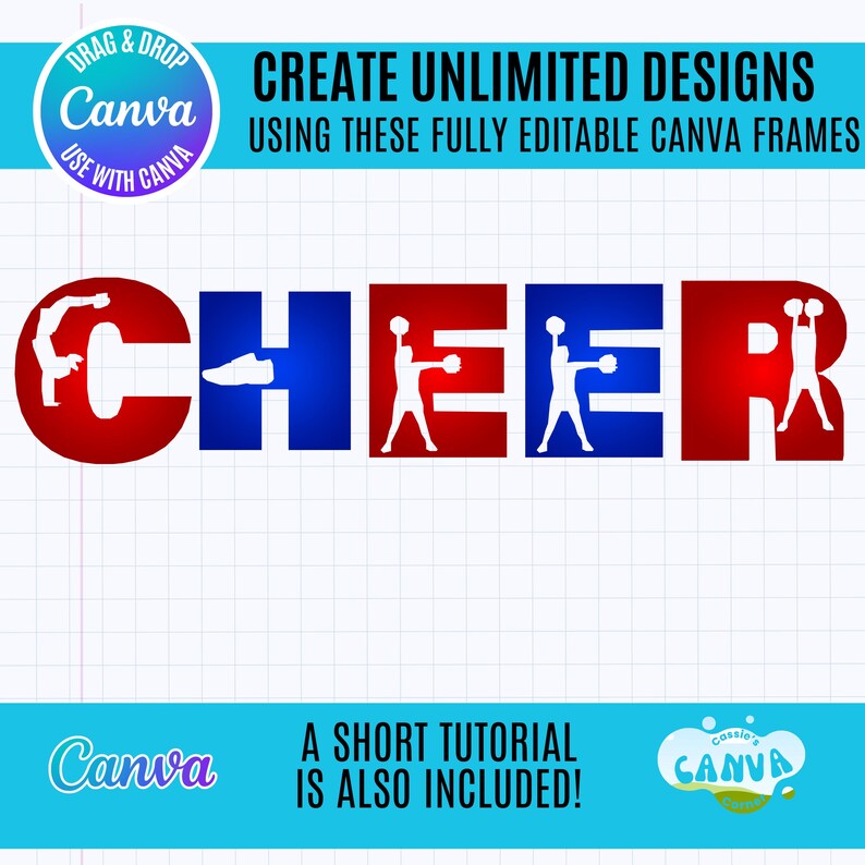 Cheerleader Alphabet Canva Frames: Varsity Letters Clip Art (digital ...