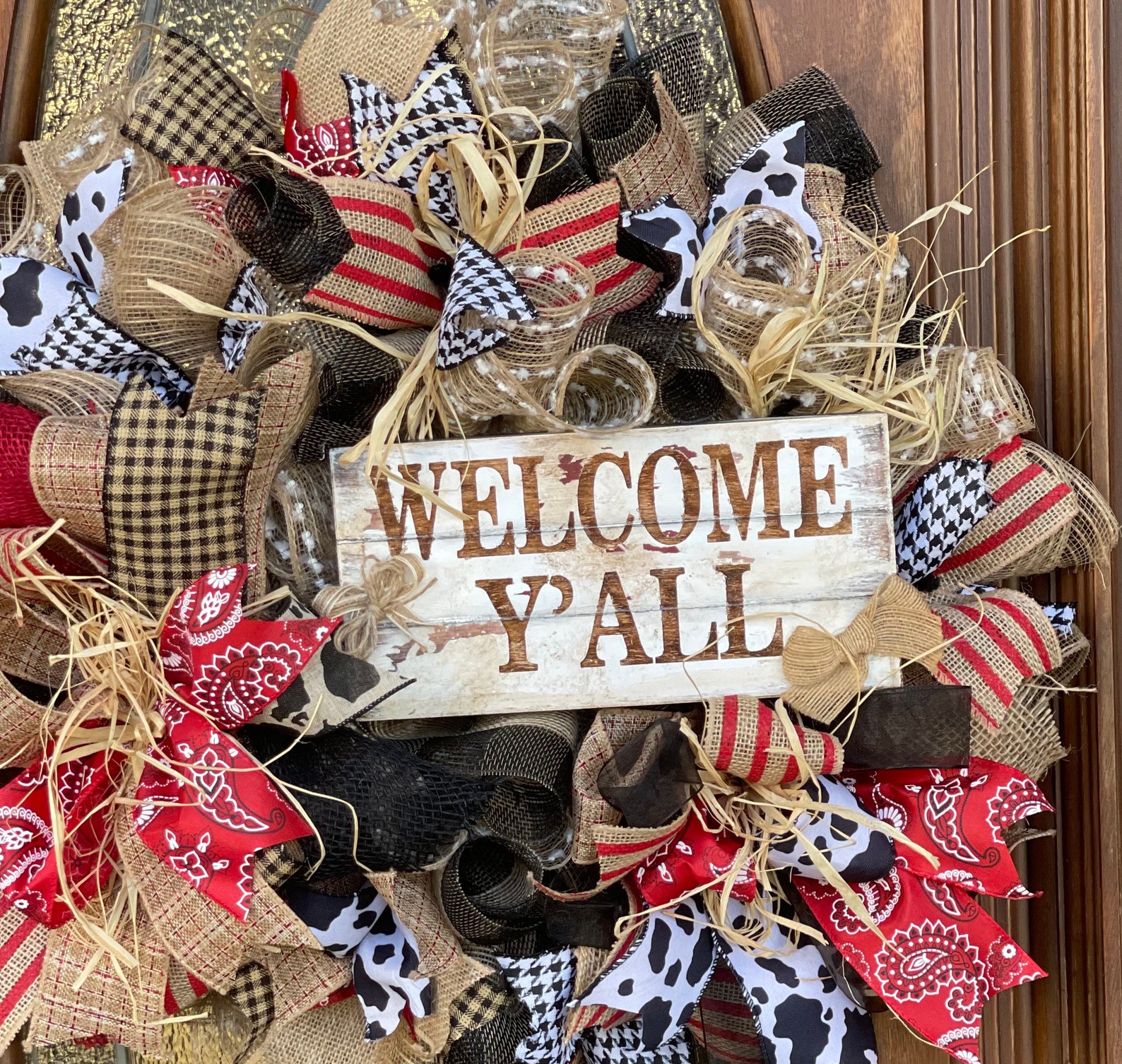 Front Door Welcome Wreath Anytime Door Wreath Farmhouse - Etsy