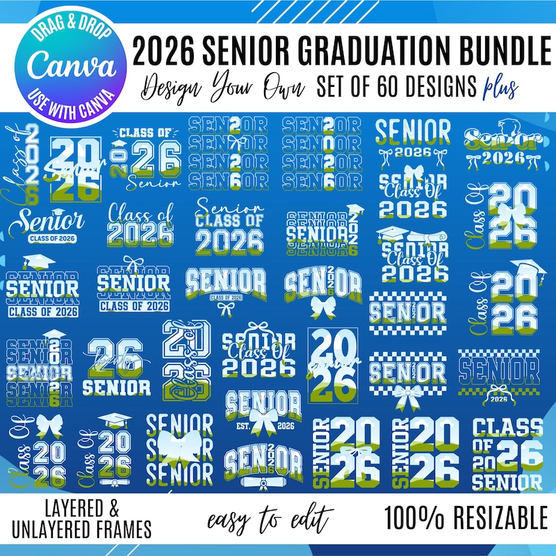 Senior 2026 Blue and Orange - Etsy