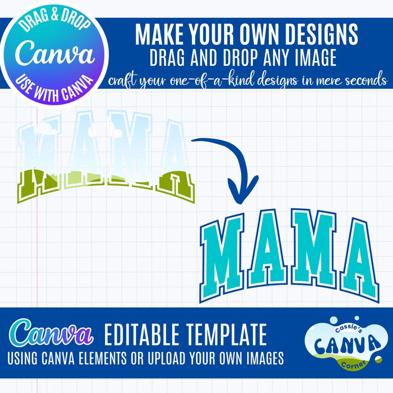 Family Titles Canva Frames Bundle: Drag & Drop Templates (digital ...