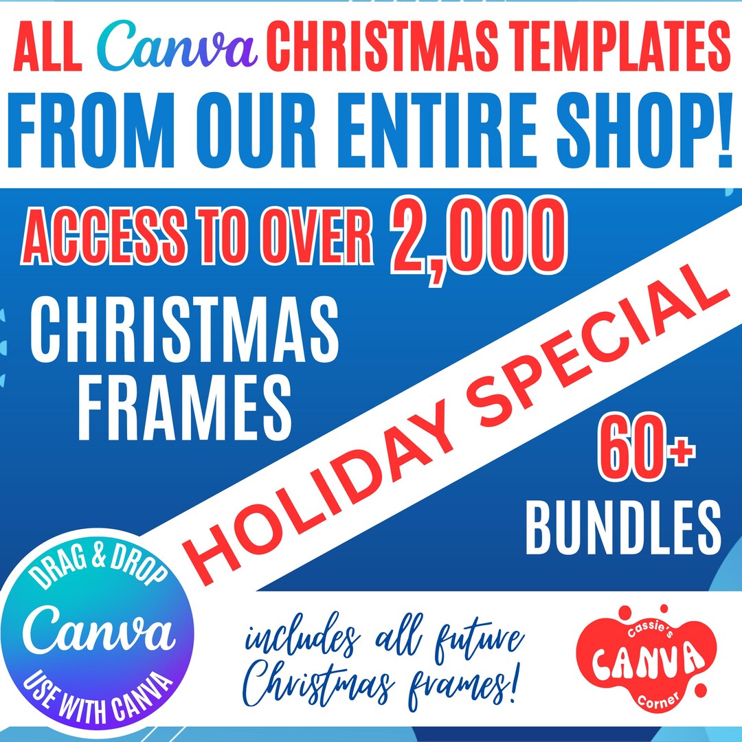 Christmas Canva Frames MEGA Bundle: 2000+ Designs (digital Download) - Etsy