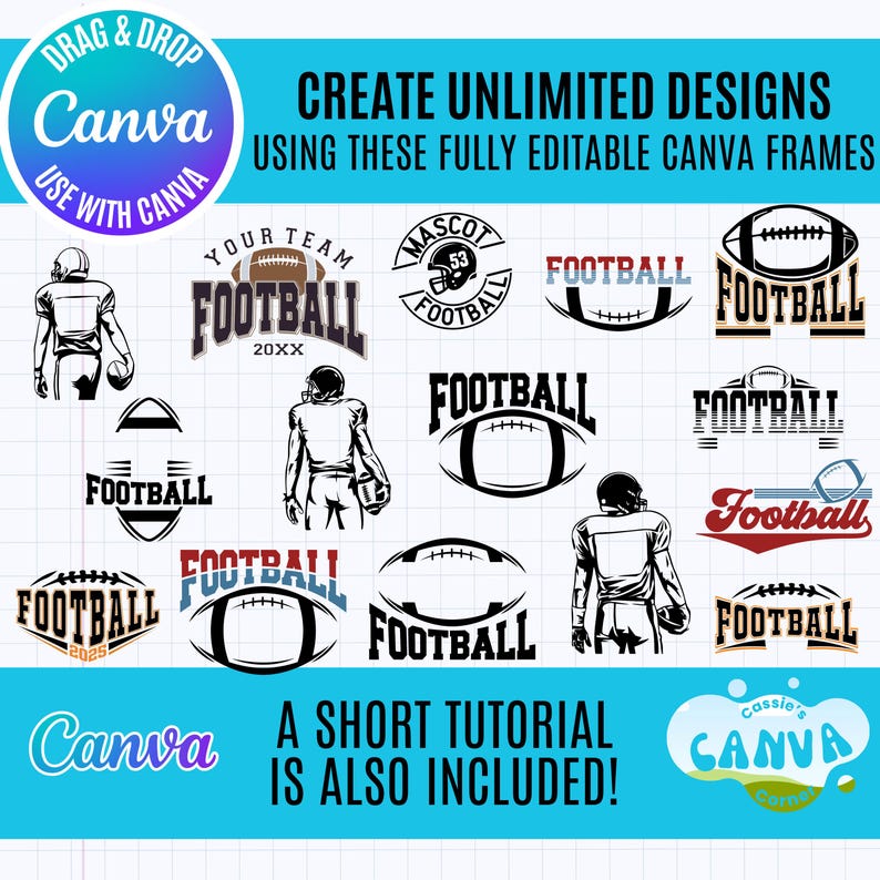 Football Canva Templates Bundle: Game Day Designs (digital Download) - Etsy