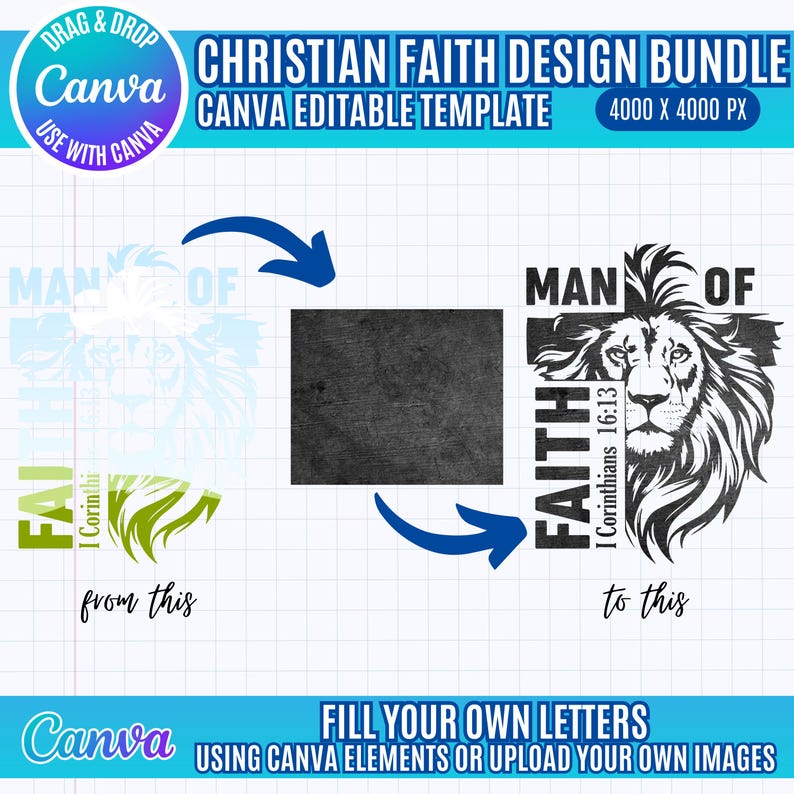 Christian Canva Frames: Bible Verse Designs (digital Download) - Etsy
