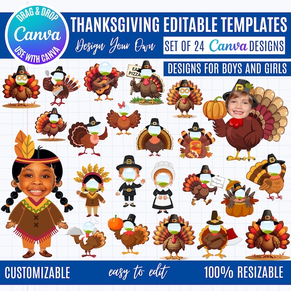 Thanksgiving Doodle Frame - Etsy