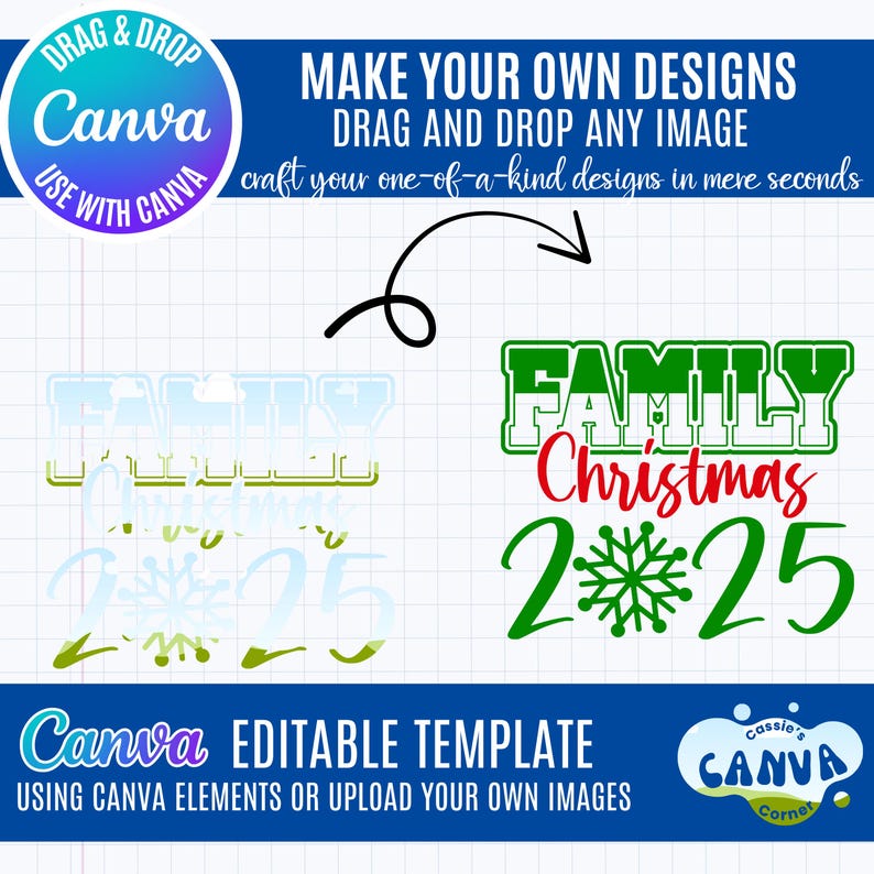Retro Christmas Ornament Designs, Canva Templates (digital Download) - Etsy