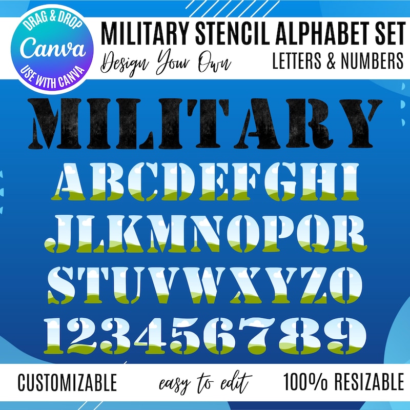 Military Fonts in Canva - Etsy