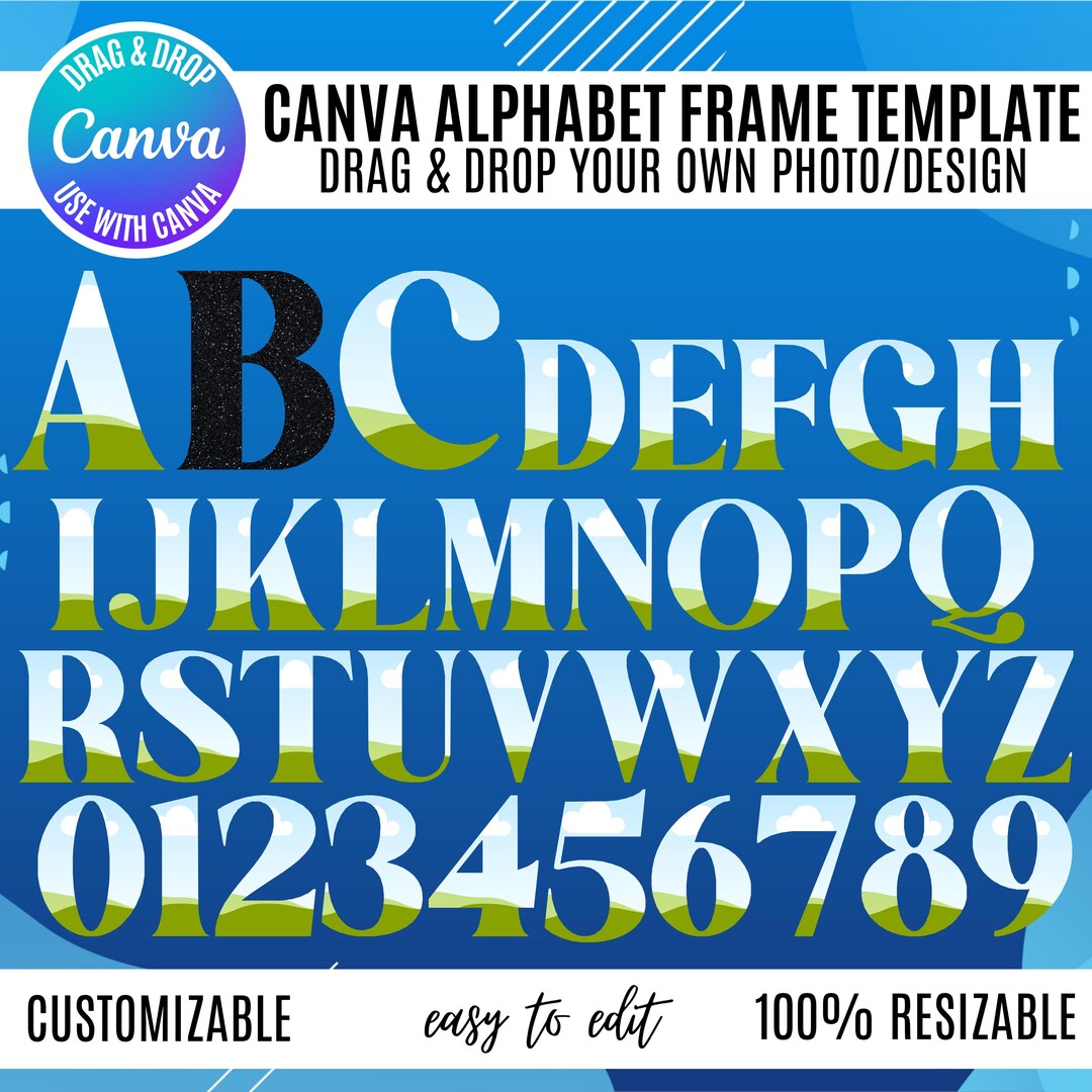 Canva Alphabet Letters Bundle: Modern DIY Design Elements (digital ...