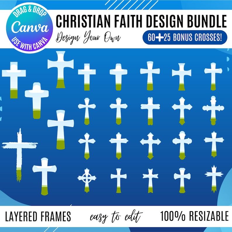 Christian Canva Frames: Bible Verse Designs (digital Download) - Etsy