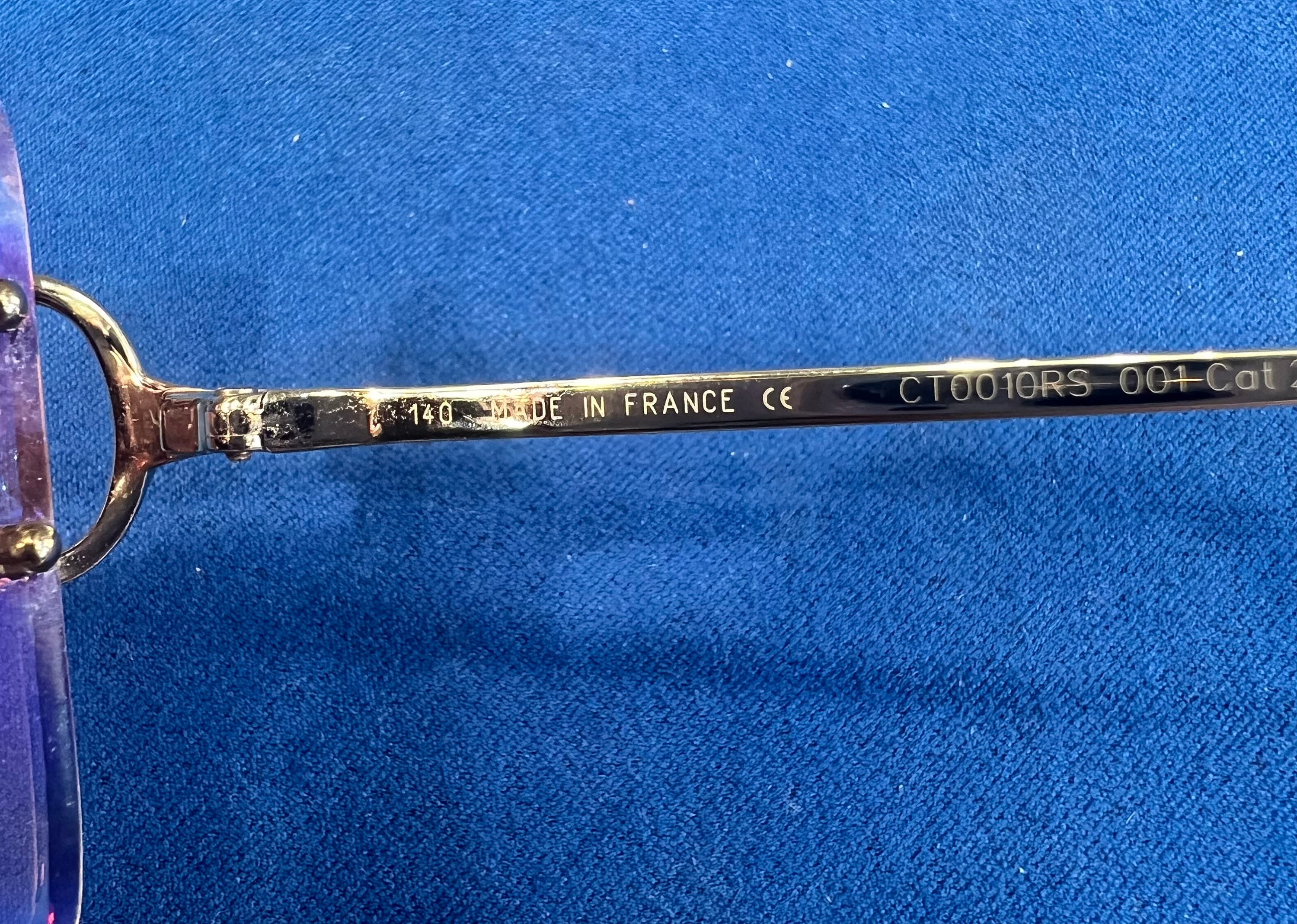 Cartier Rimless Glasses With Factory Pink Lenses / CT0010RS 001 - Etsy