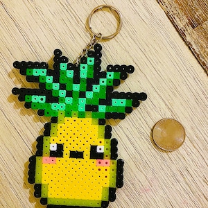 Cute Pineapple Perler Bead Keychain - Etsy