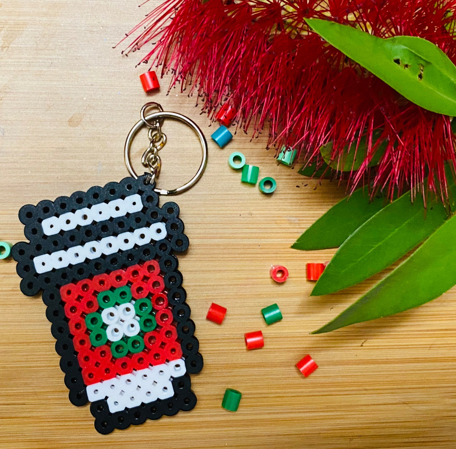 Starbucks frappuccino & Coffee Perler Bead Keychains - Etsy
