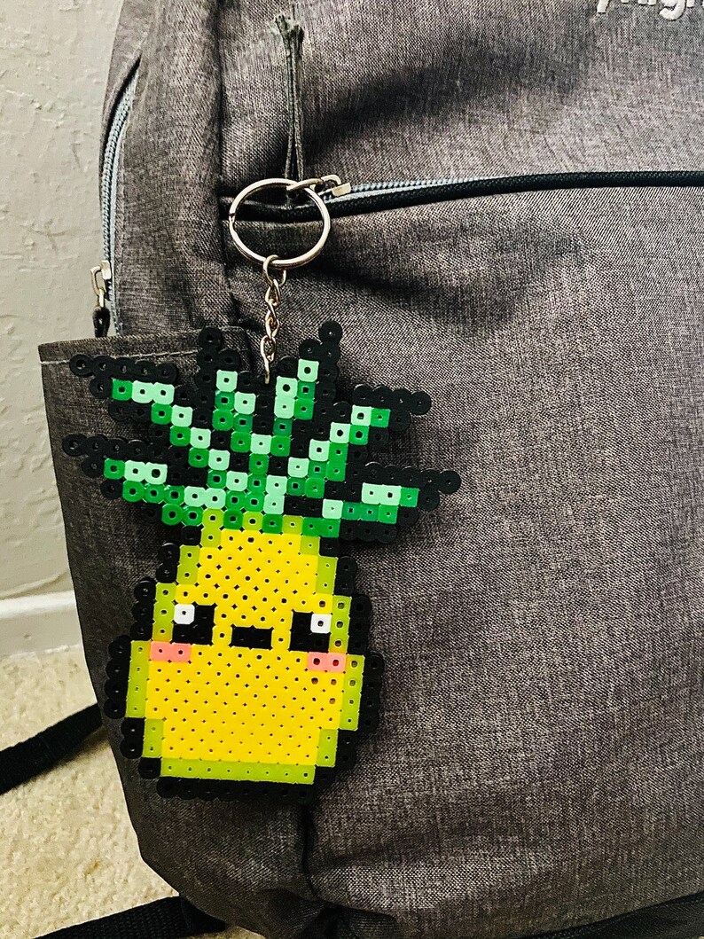 Cute Pineapple Perler Bead Keychain - Etsy